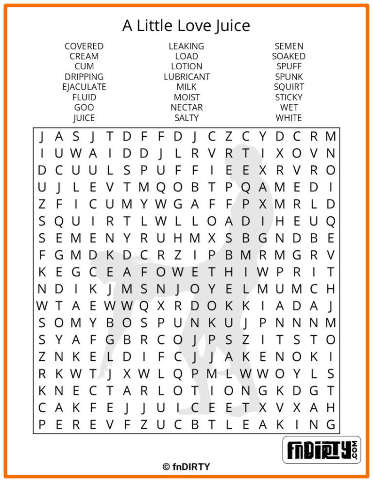 A Little Love Juice Word Search – fnDIRTY